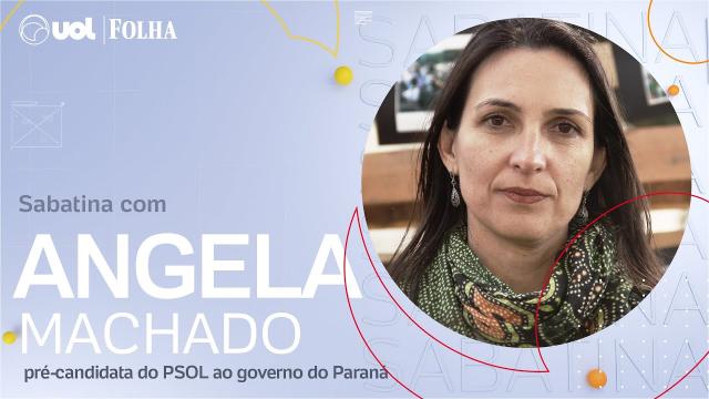 Angela Machado, pré-candidata do PSOL ao governo do Paraná, na sabatina ...