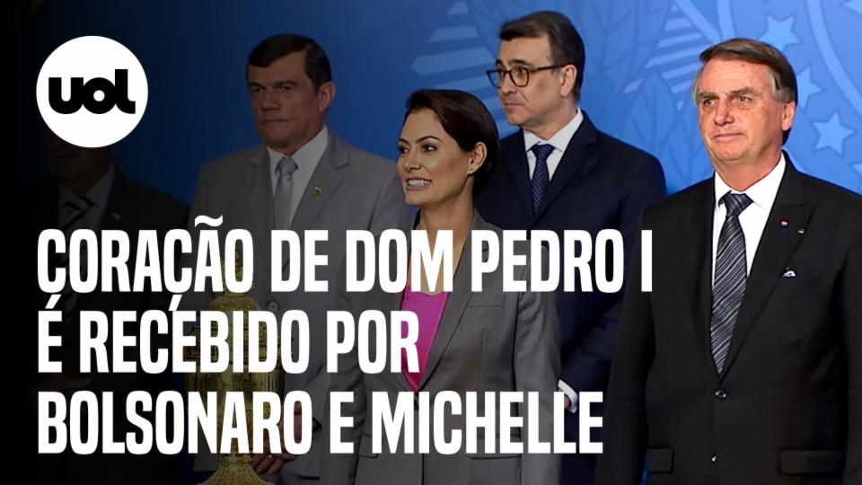Bolsonaro e Michelle recebem coração de Dom Pedro I - 24/08/2022 - UOL ...