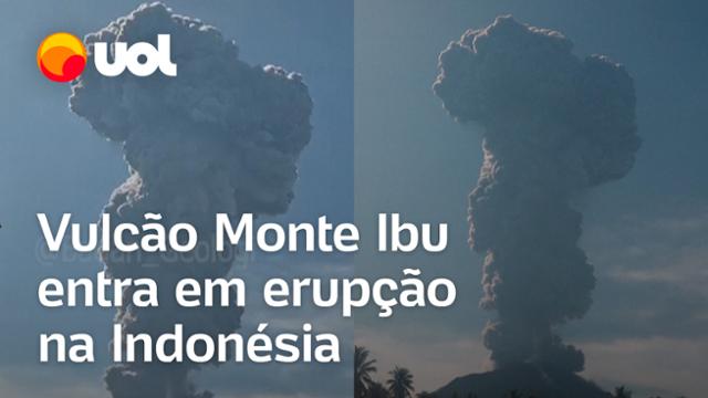 Vulcão entra em erupção na Indonésia: vídeo flagra momento em que Monte ...