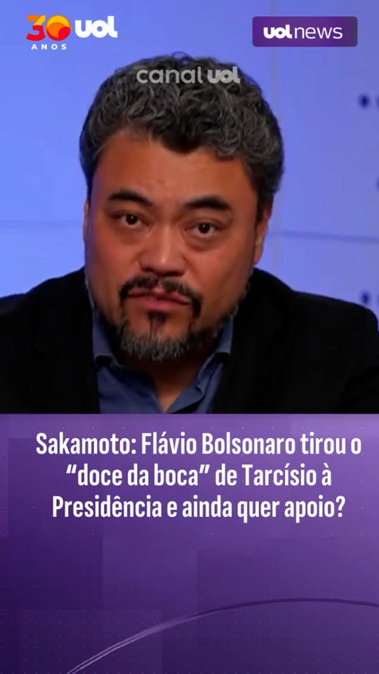 Sakamoto: Flávio tirou 'doce da boca' de Tarcísio na eleição e quer ...